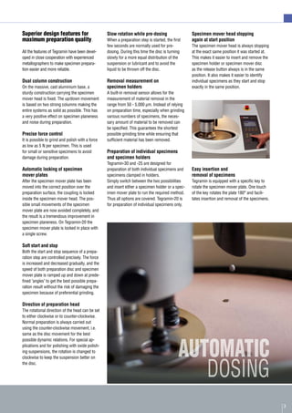 Tegramin is a High Quality Specimen Preparation system | PDF