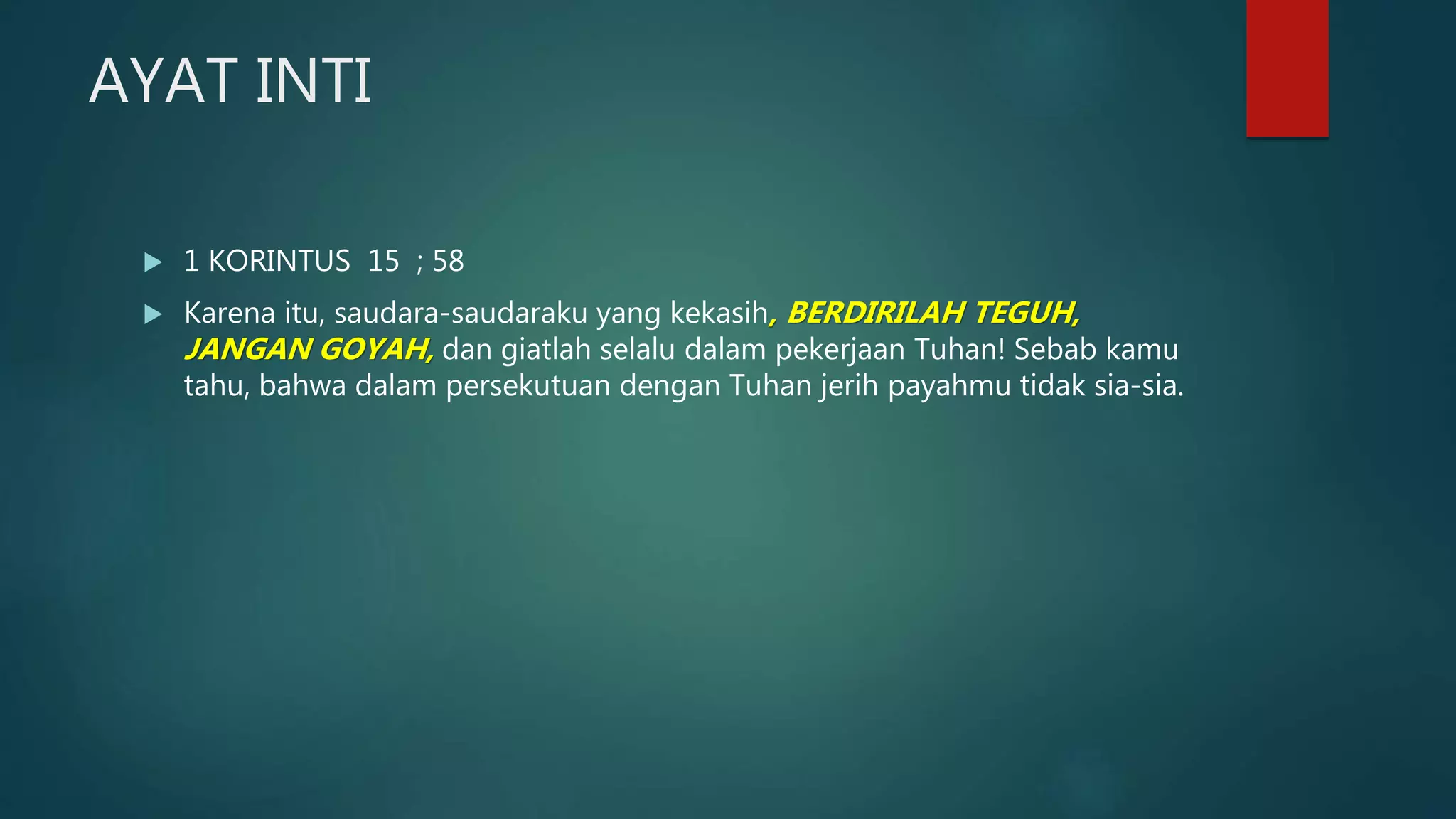 Teguh dalam pengharapan | PPTX