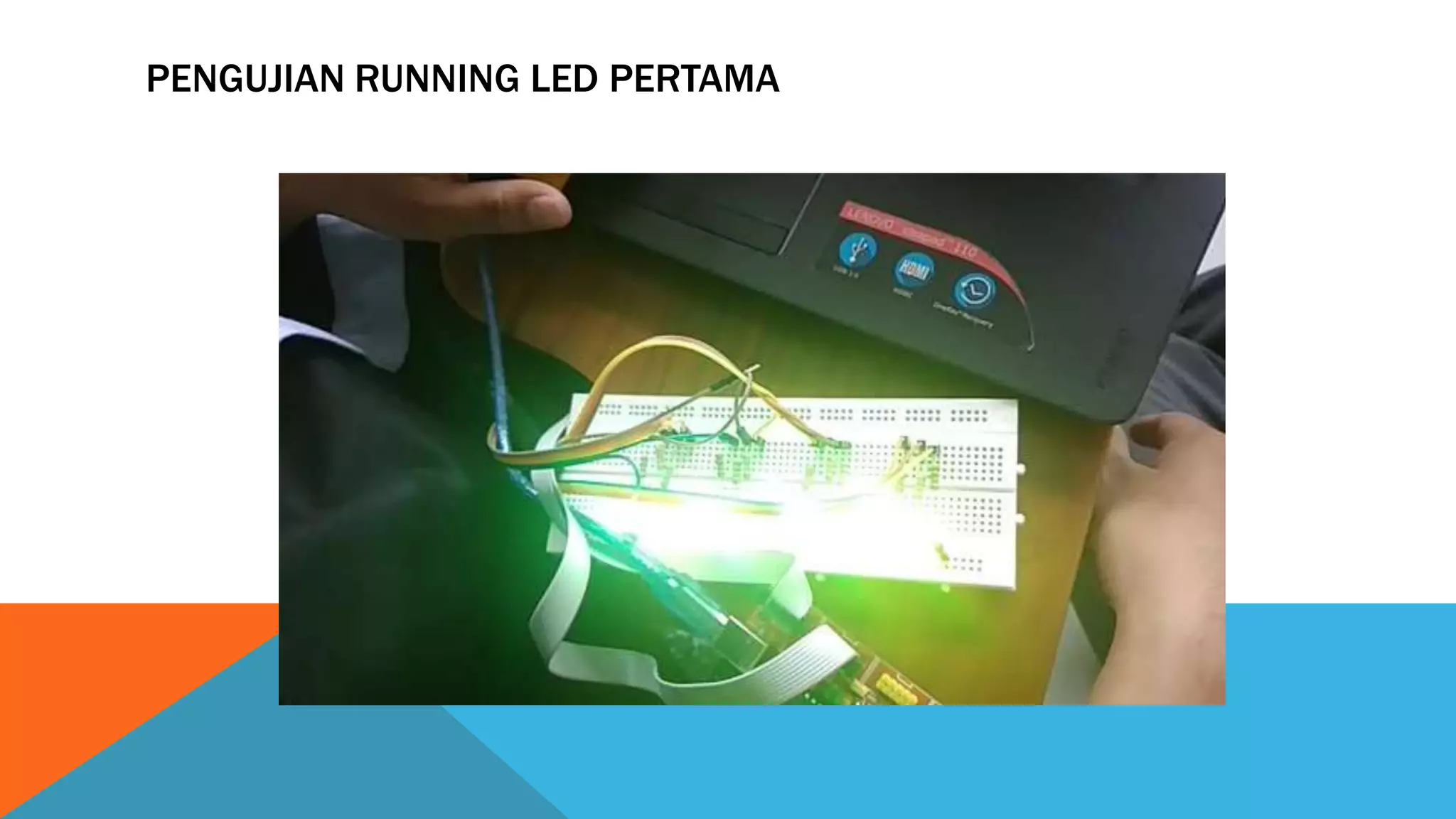 flowchart dan percobaan program led | PPTX