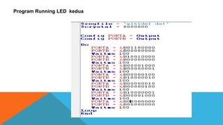 flowchart dan percobaan program led | PPTX