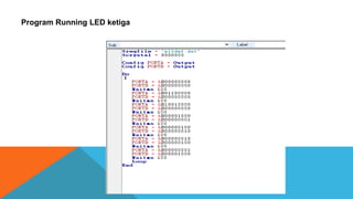 flowchart dan percobaan program led | PPTX