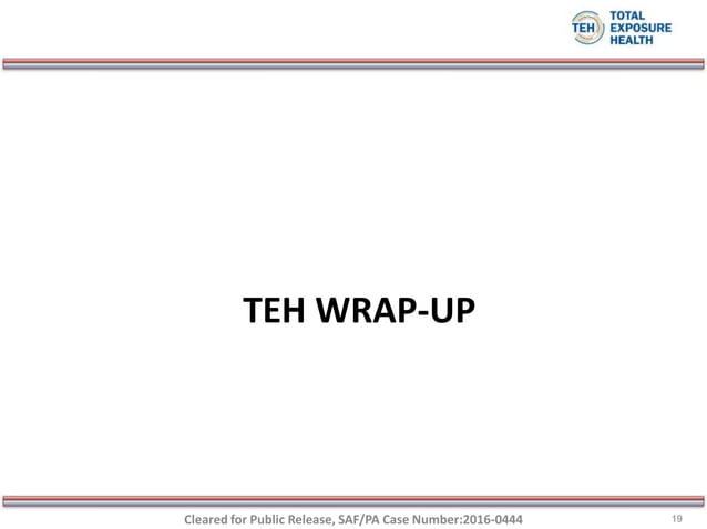 Total Exposure Health - A Bold Approach to Transform the Delivery of ...