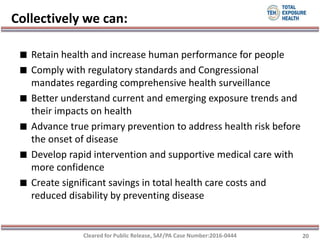 Total Exposure Health - A Bold Approach to Transform the Delivery of ...