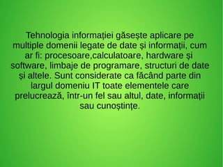 Tehnologia I.T. | PDF