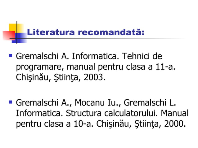 Tehnici de programare triere | PPT