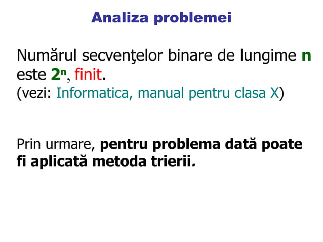 Tehnici de programare triere | PPT