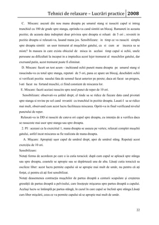 Tehnici de relaxare | PDF
