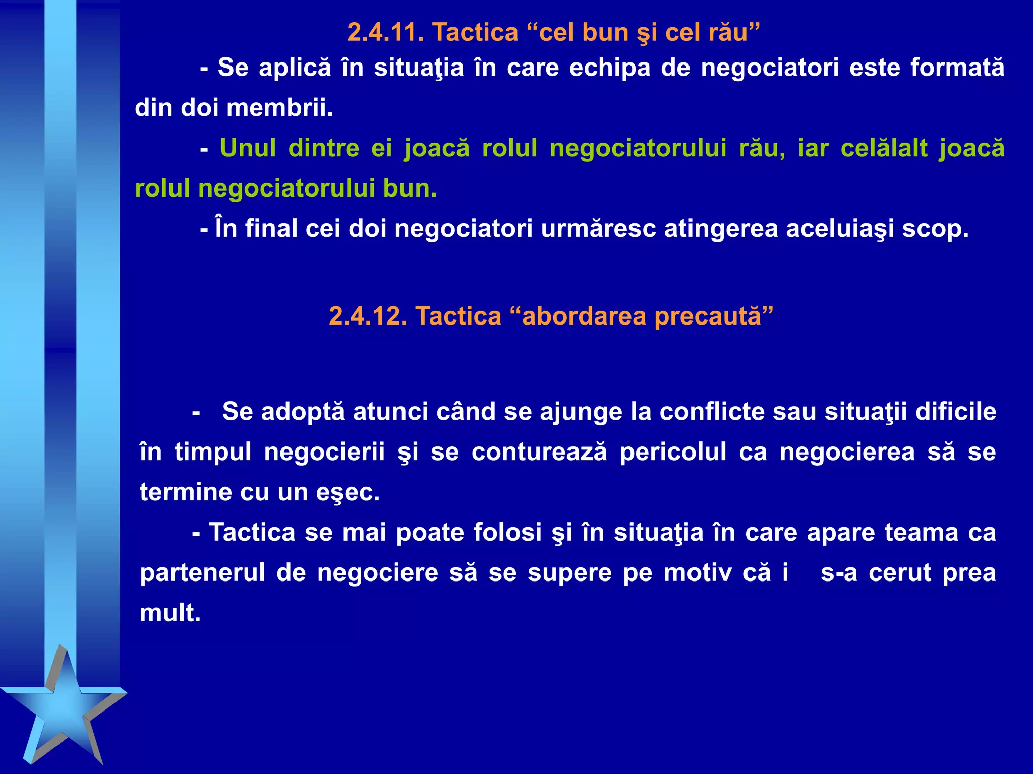 Tehnici si tactici de negociere | PPT
