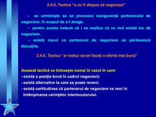Tehnici si tactici de negociere | PPT