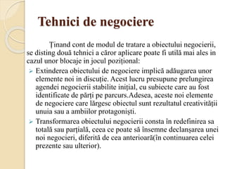 tehnici si tactici folosite in negociere ca parte importanta a ...