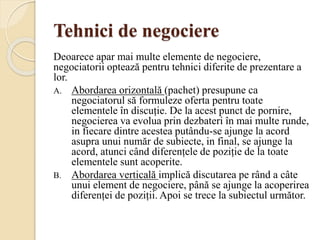 tehnici si tactici folosite in negociere ca parte importanta a ...