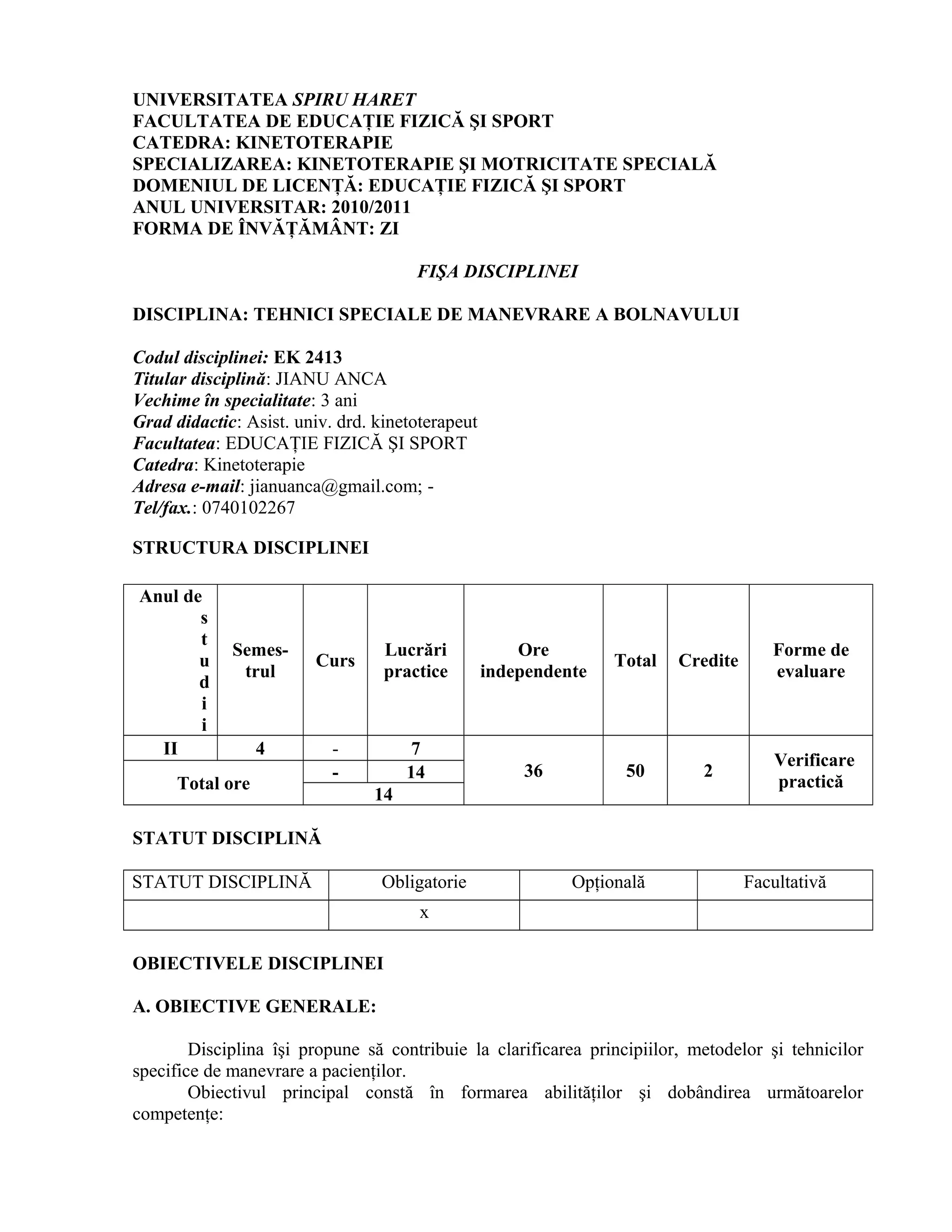 Tehnici speciale de_manevrare_2010-2011 | DOC