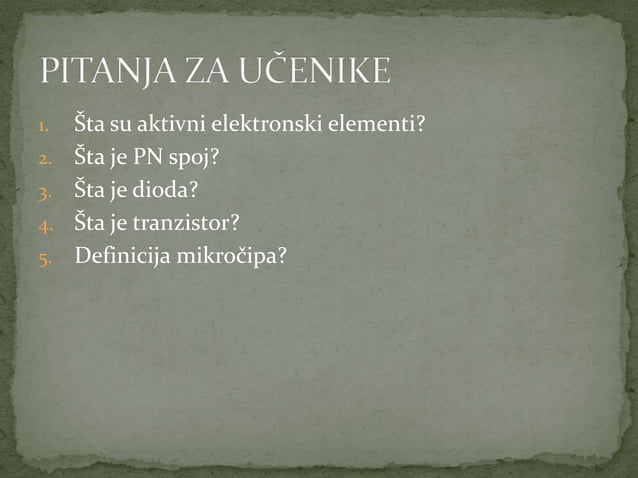 Tehnicko 8 razred 1 | PPT
