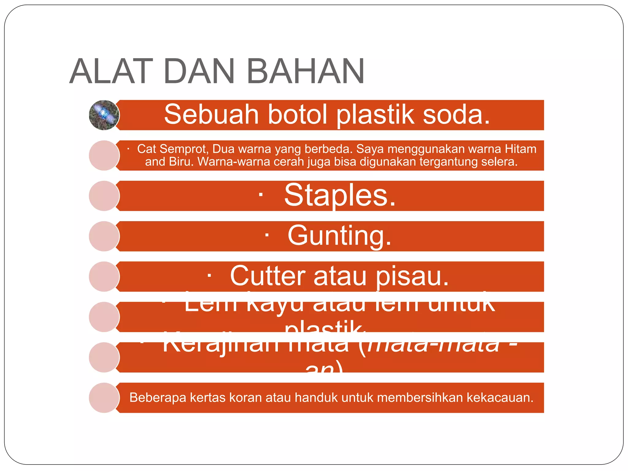 Tehnik membuat ikan dari botol plastik | PPTX