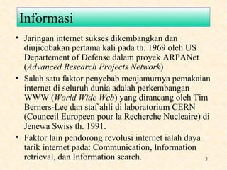 Tehnik penelusuran informasi melalui internet | PPT