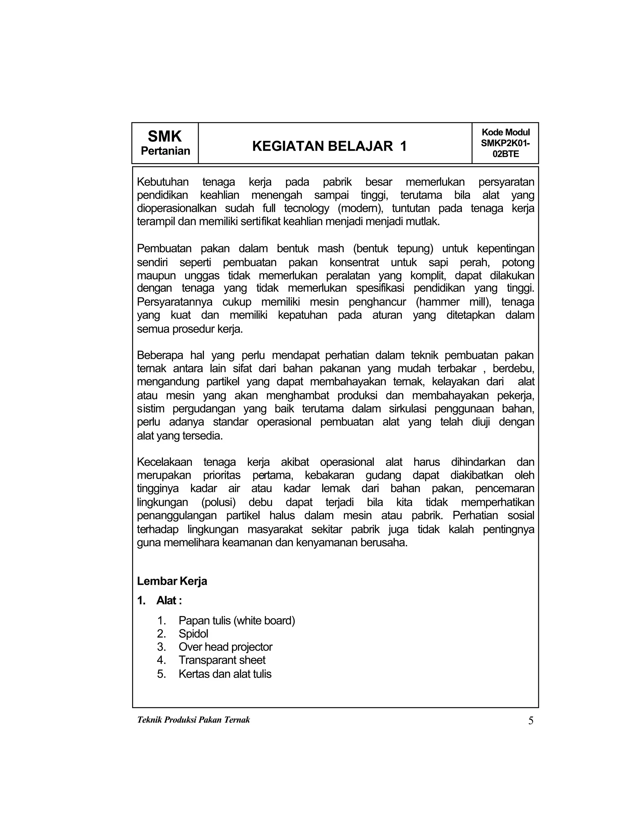 Cara Membuat Pakan Ternak Hemat Penuh Nutrisi | PDF