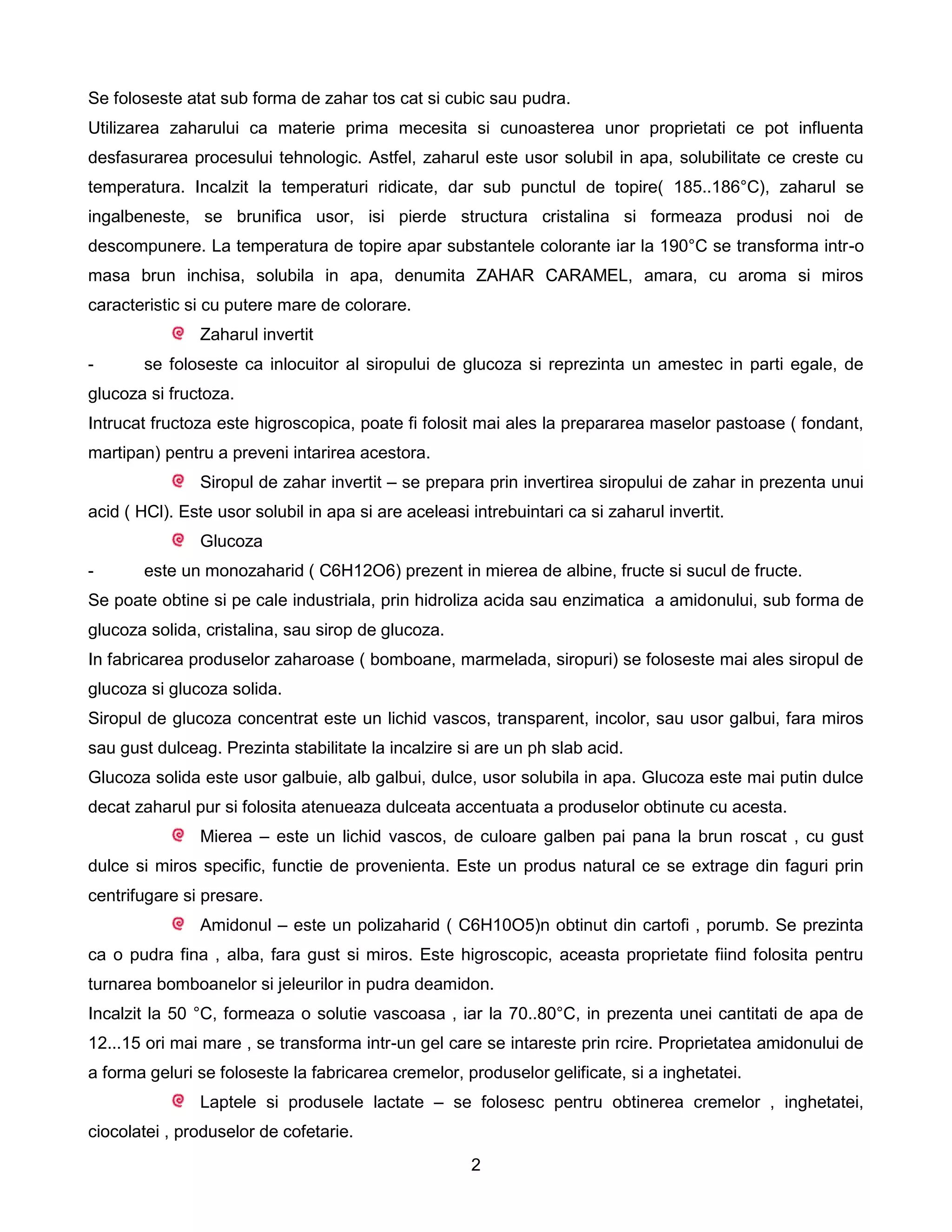 Tehnologia fabricarii produselor zaharoase | DOC