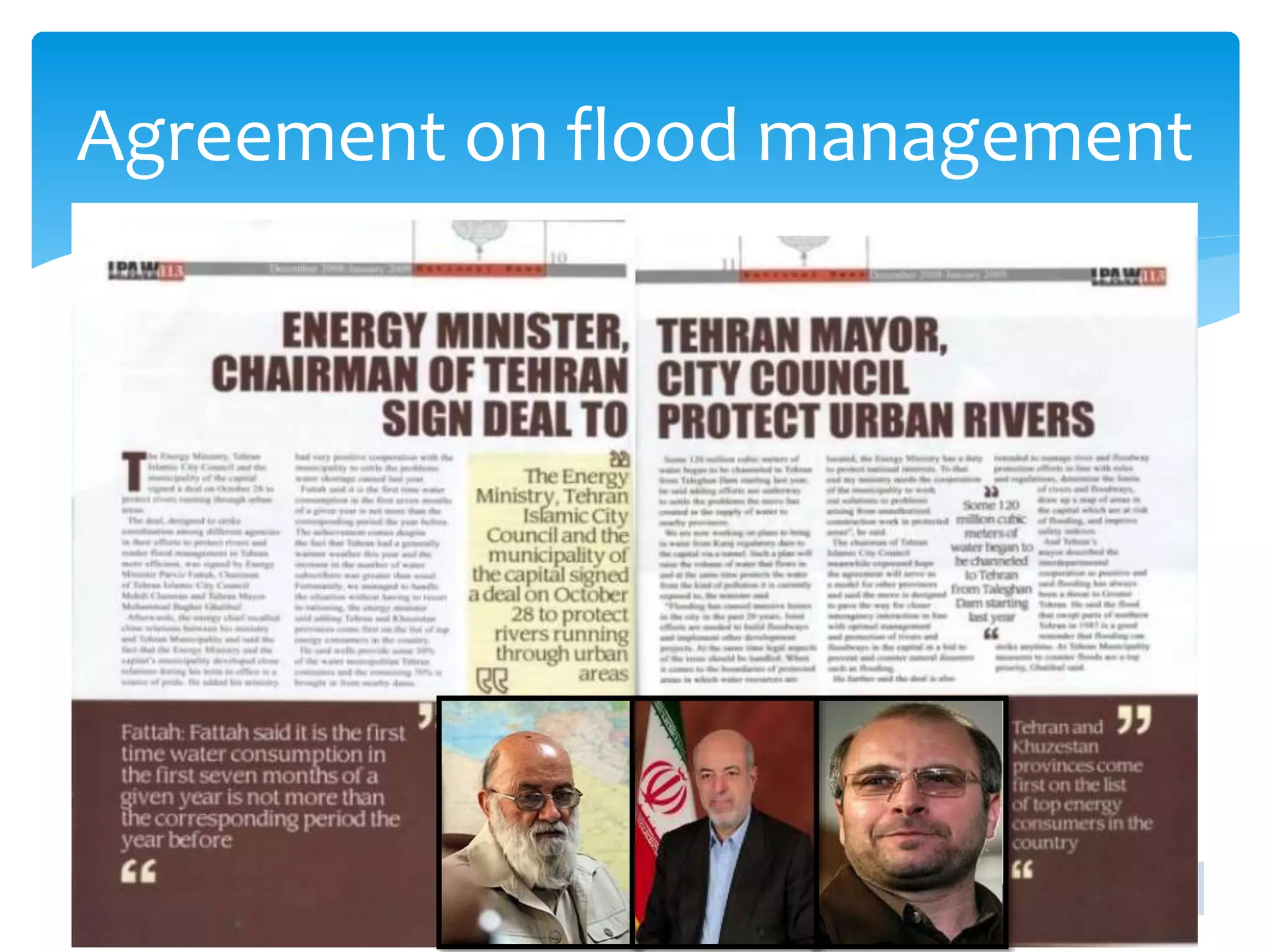 Tehran Flood Risk Reduction Master Plan, Maryamsadat SHARIFVAGHEEI | PPT