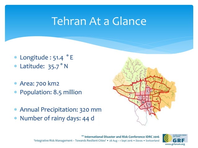 Tehran Flood Risk Reduction Master Plan, Maryamsadat SHARIFVAGHEEI | PPT