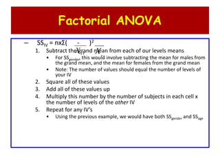 ANOVA - BI FACTORIAL ANOVA (2- WAY ANOVA) | PPTX