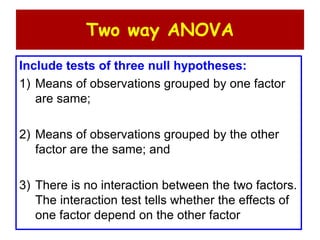 ANOVA - BI FACTORIAL ANOVA (2- WAY ANOVA) | PPTX