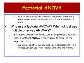 ANOVA - BI FACTORIAL ANOVA (2- WAY ANOVA) | PPTX