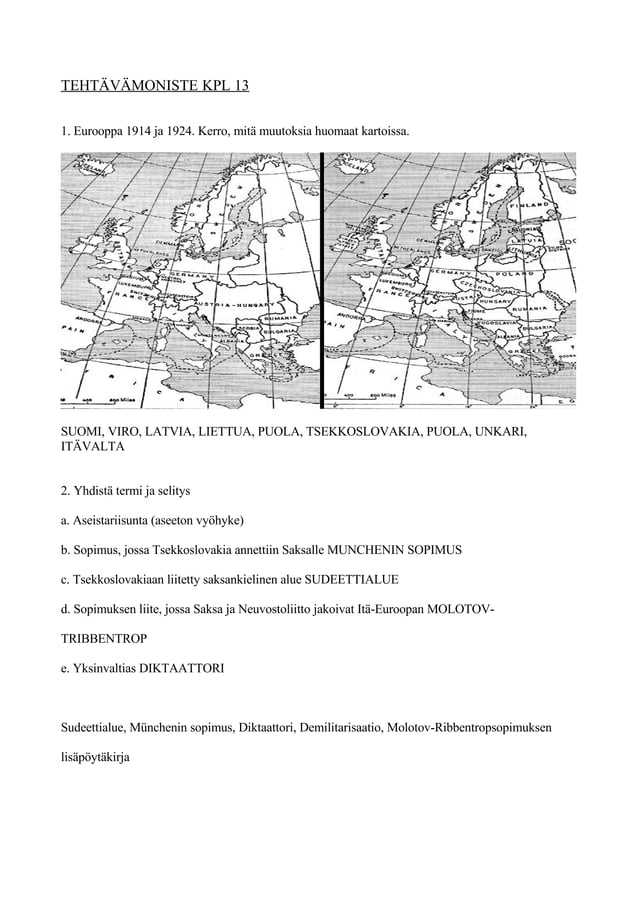TehtäVäMoniste Kpl 13 Vastaukset | DOC