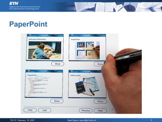 PaperPoint: A Paper-Based Presentation and Interactive Paper Prototyping Tool | PDF