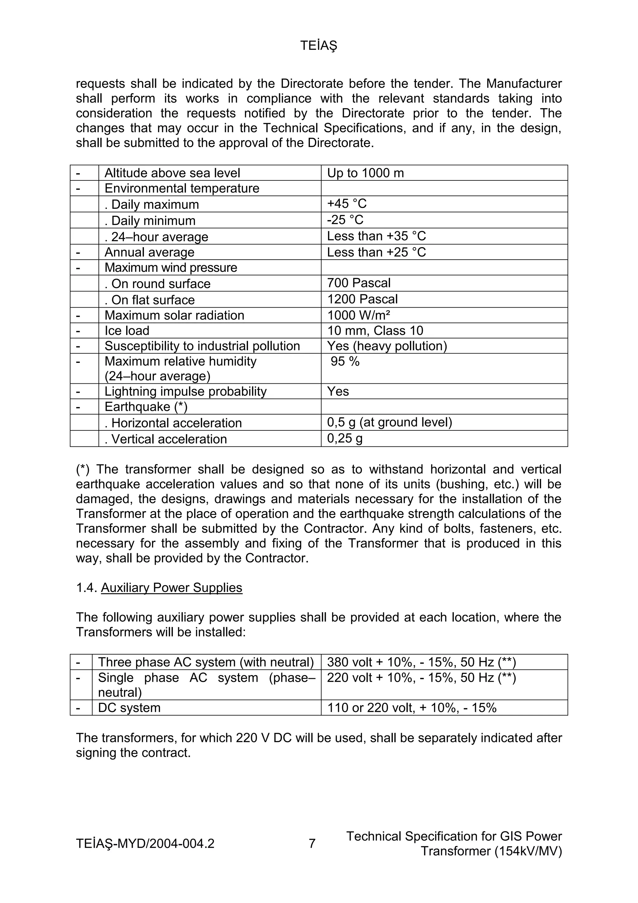 TEİAŞ-MYD-2004-004.2 Technical Specification for GIS Power Transformer (154 kV MV) (PDF).pdf