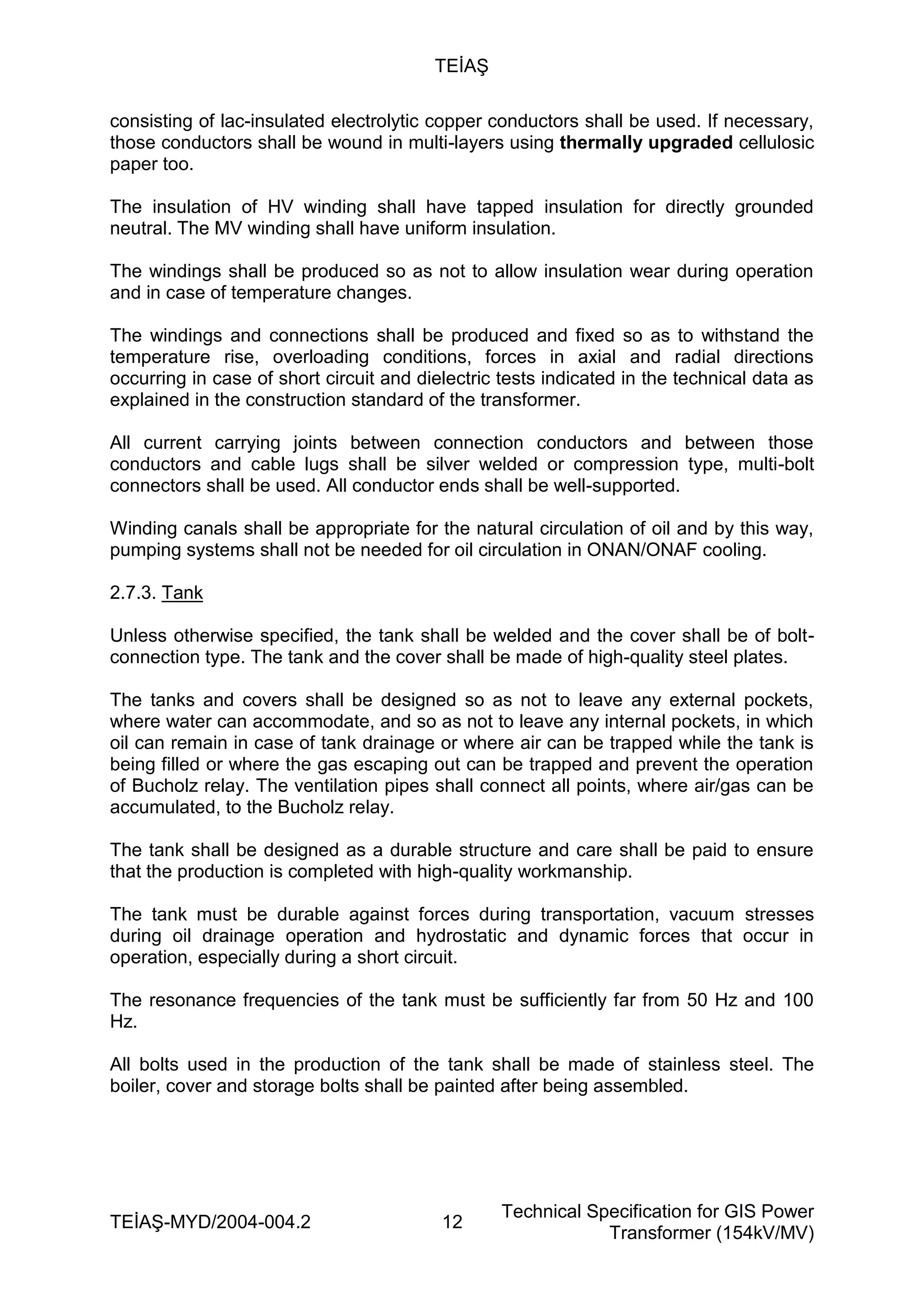 TEİAŞ-MYD-2004-004.2 Technical Specification for GIS Power Transformer (154 kV MV) (PDF).pdf