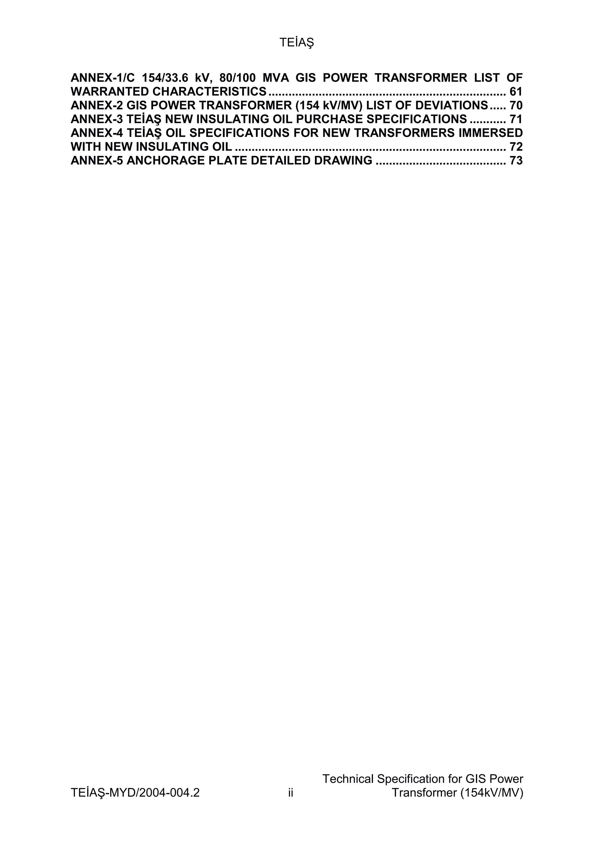 TEİAŞ-MYD-2004-004.2 Technical Specification for GIS Power Transformer (154 kV MV) (PDF).pdf