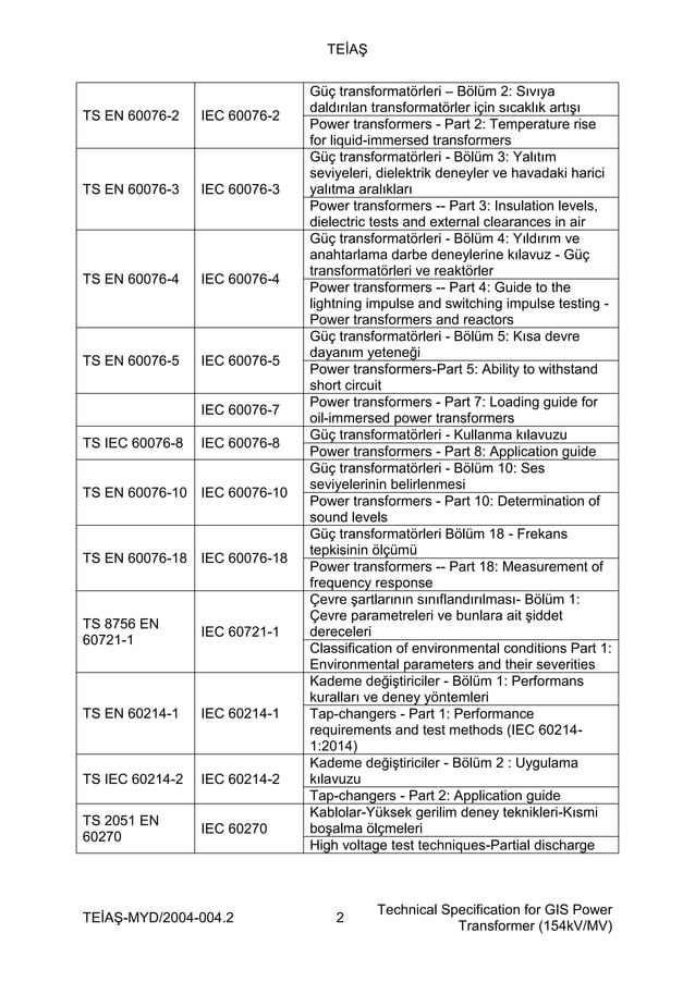 TEİAŞ-MYD-2004-004.2 Technical Specification for GIS Power Transformer (154 kV MV) (PDF).pdf ...