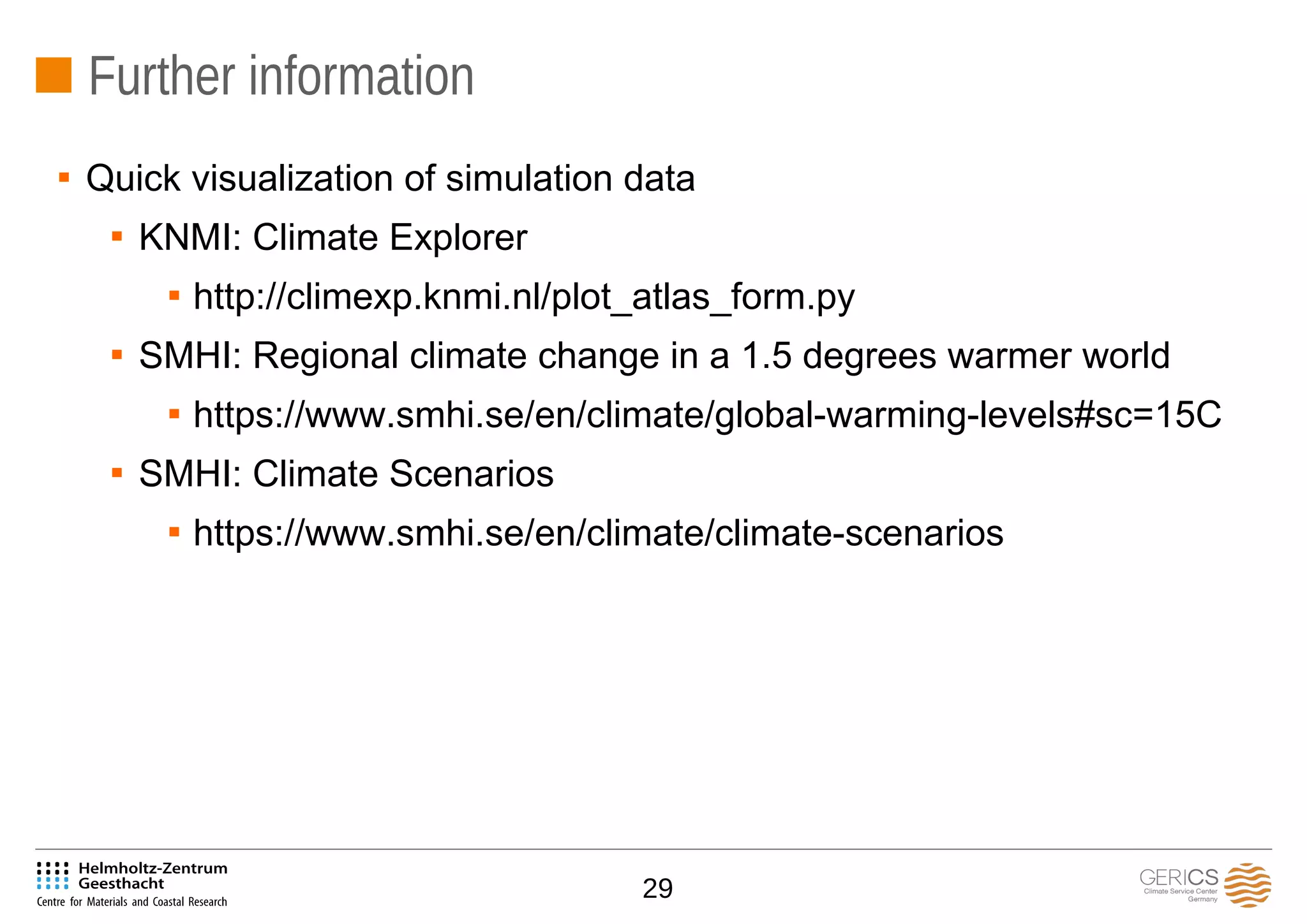 Climate scenario data (GERICS) | PPT