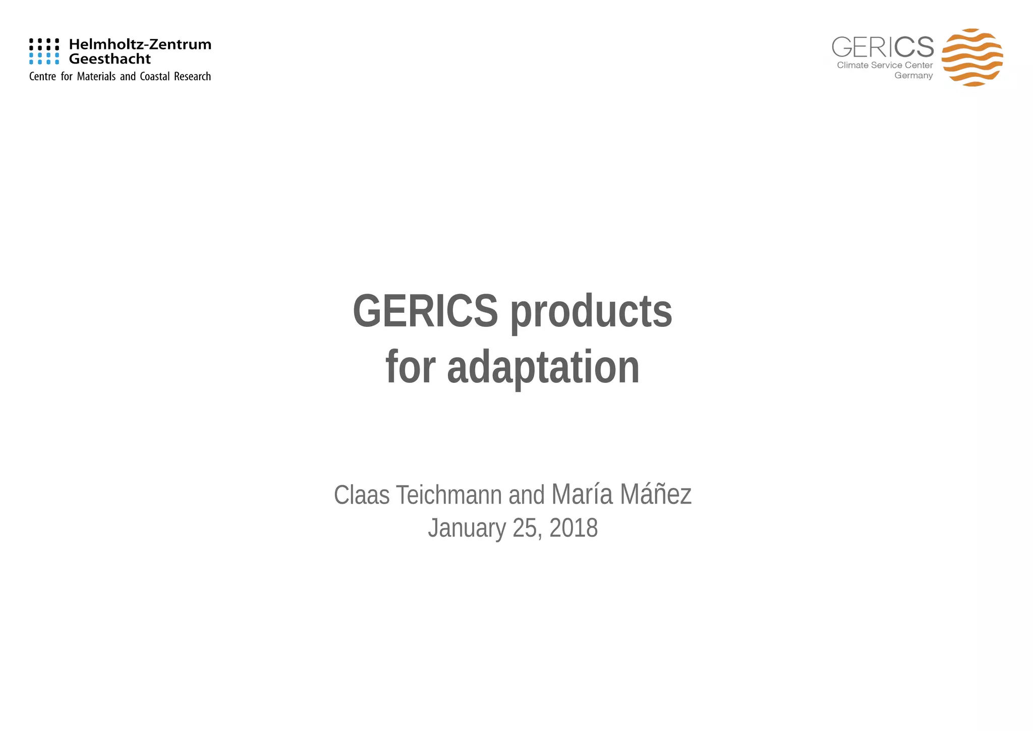 Climate scenario data (GERICS) | PPT