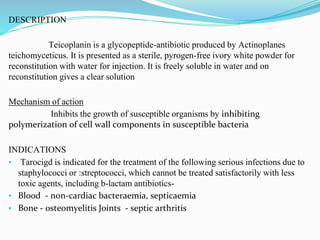 Teicoplanin (1) (3) | PPTX