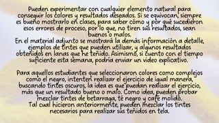 Teñido de textiles con tintes naturales en pdf | PDF