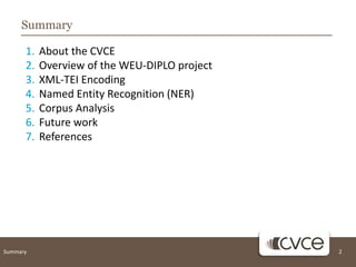 Text Encoding and Enrichment for Linguistic Analysis: Archives on the ...