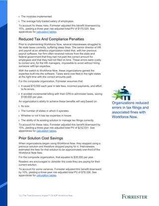 Total Economic Impact of ADP Workforce Now | PDF