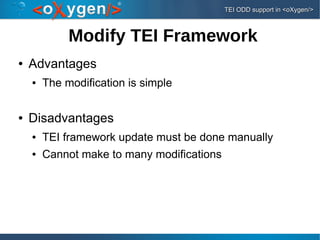 TEI ODD support in oXygen | PDF
