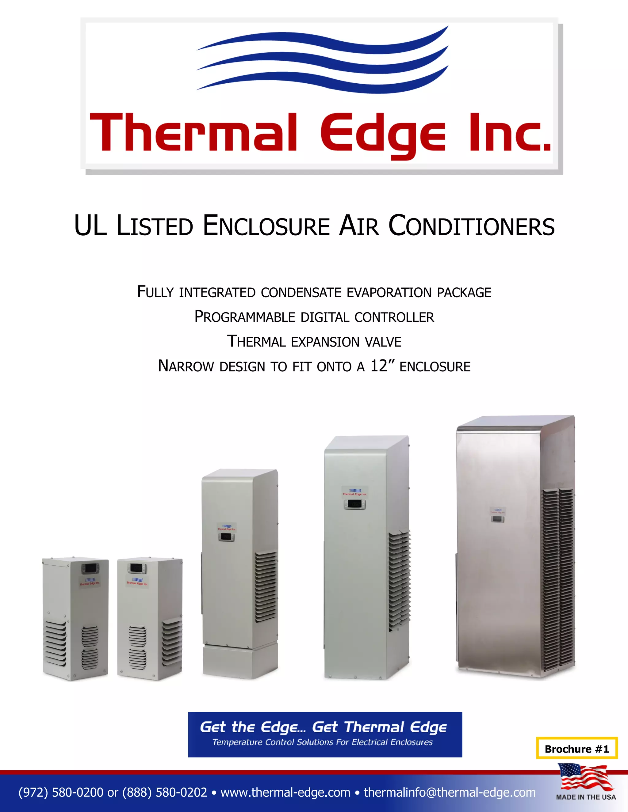 Thermal Edge UL Listed Enclosure ACs Brochure 2013 | PDF