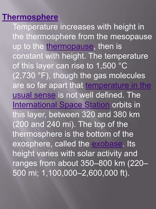 Layers of Atmosphere | PPTX | Weather | Science