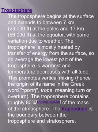 Layers of Atmosphere | PPTX | Weather | Science
