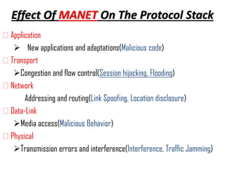 MANET | PPTX | Computer Networking | Computing