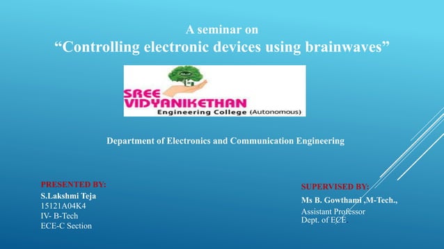 BRAIN WAVE TECHNOLOGY - controlling electronic devices using brainwaves ...