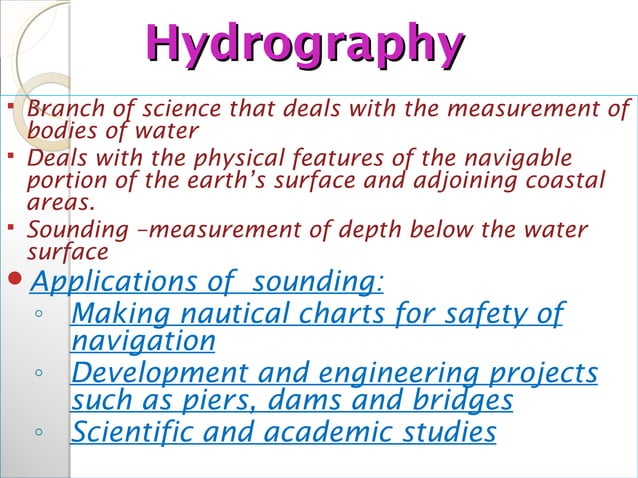 Hydrography :Sounding Instrument | PPT