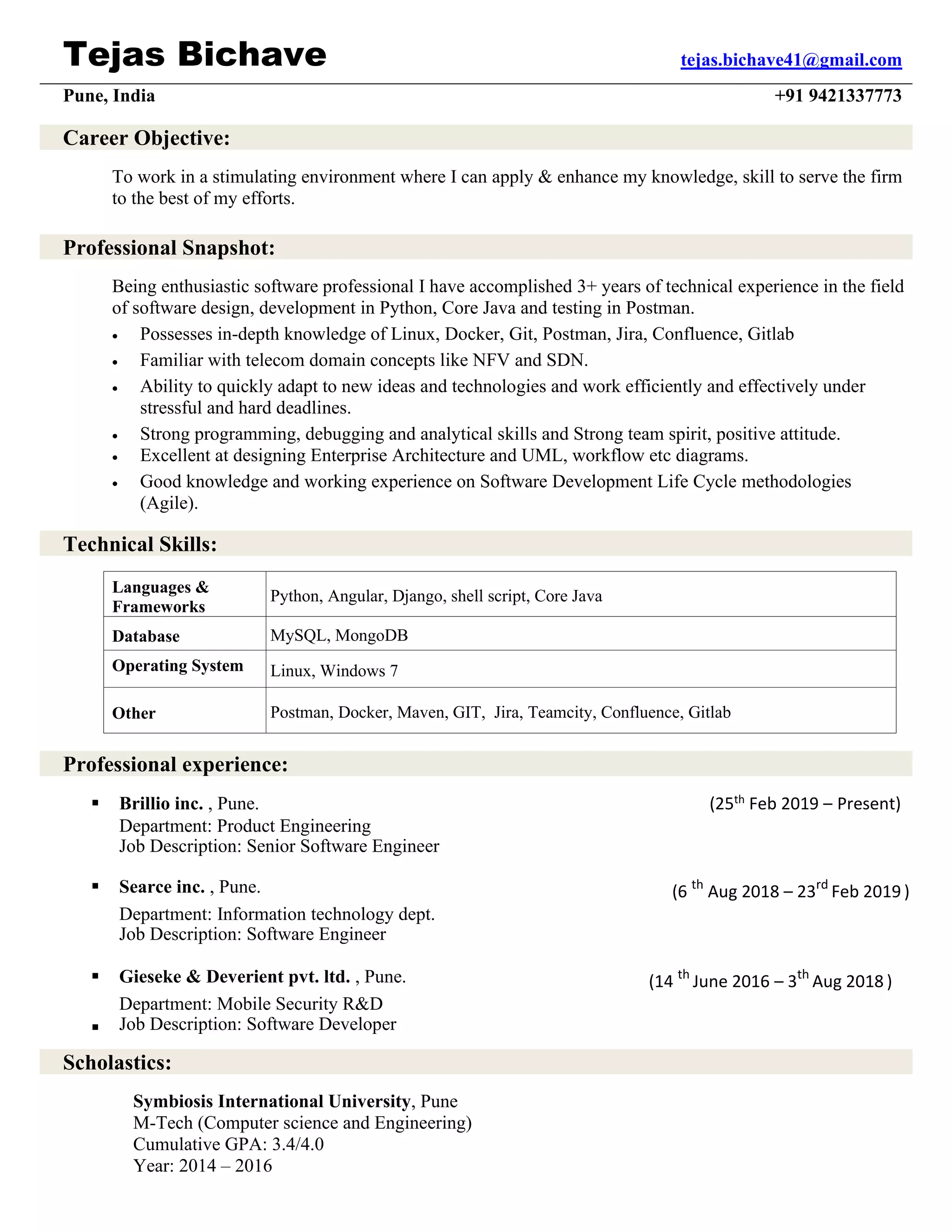 Tejas bichave m tech python | PDF