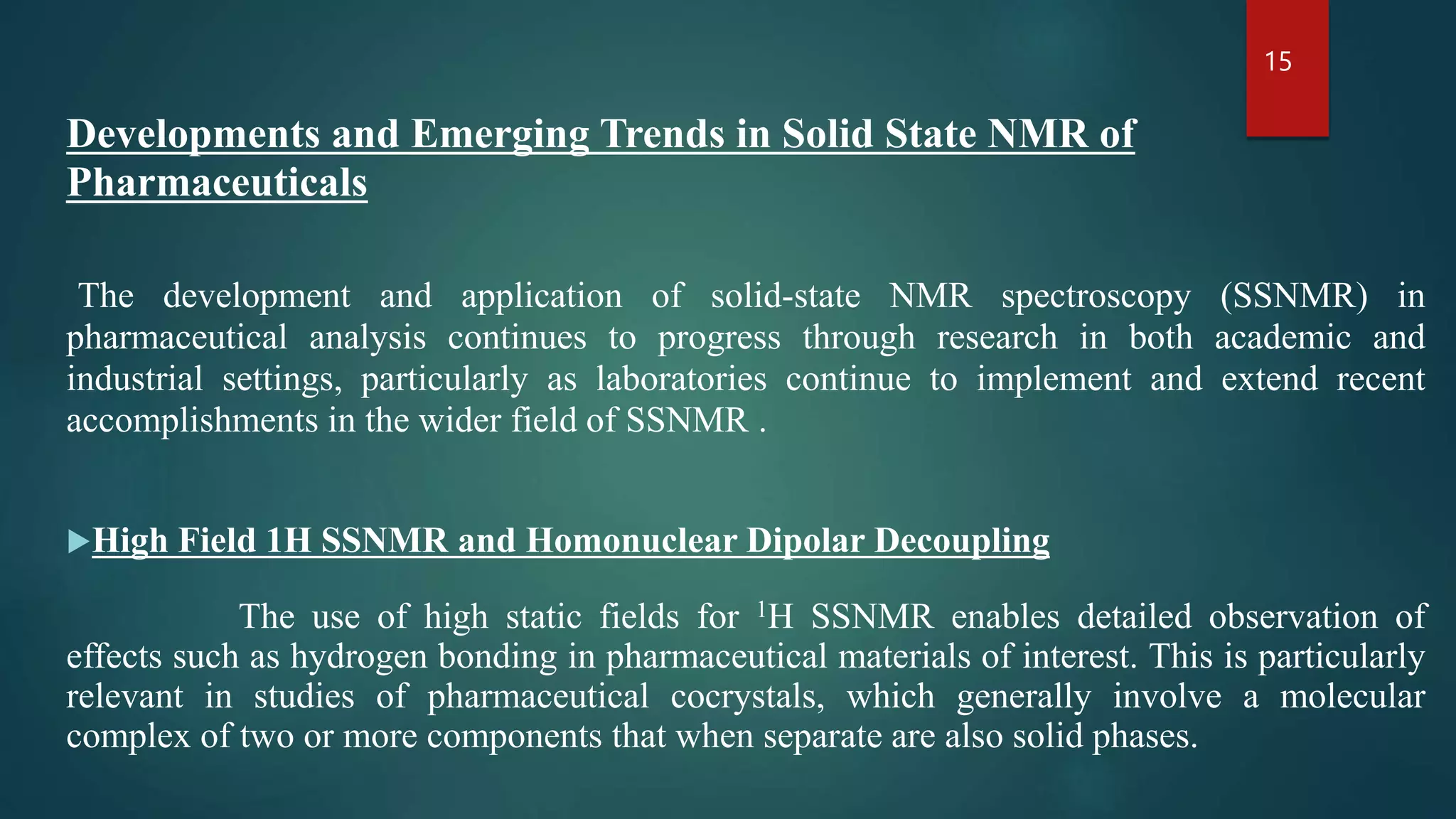 Solid state NMR Princple and application . | PPTX