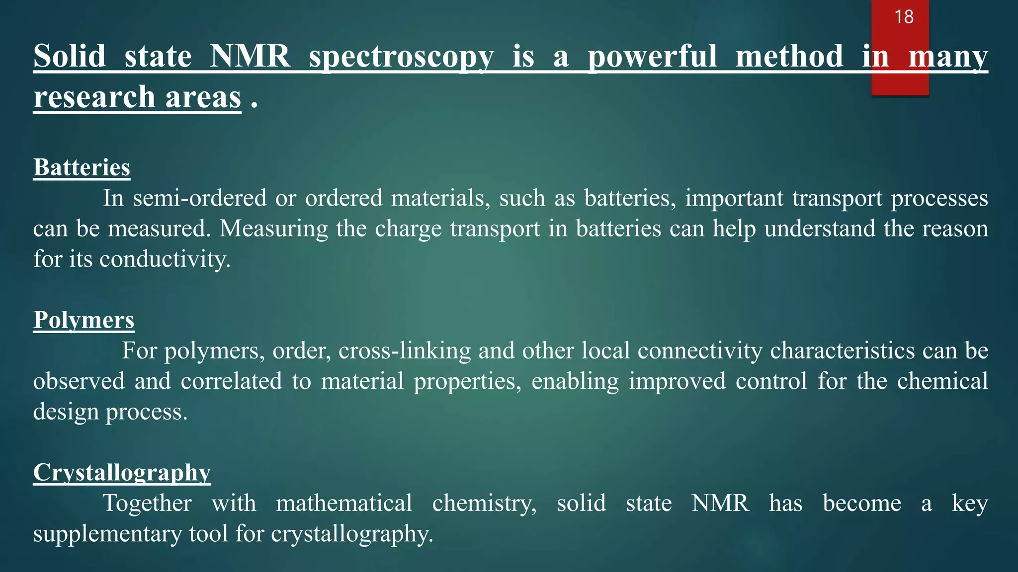Solid state NMR Princple and application . | PPTX
