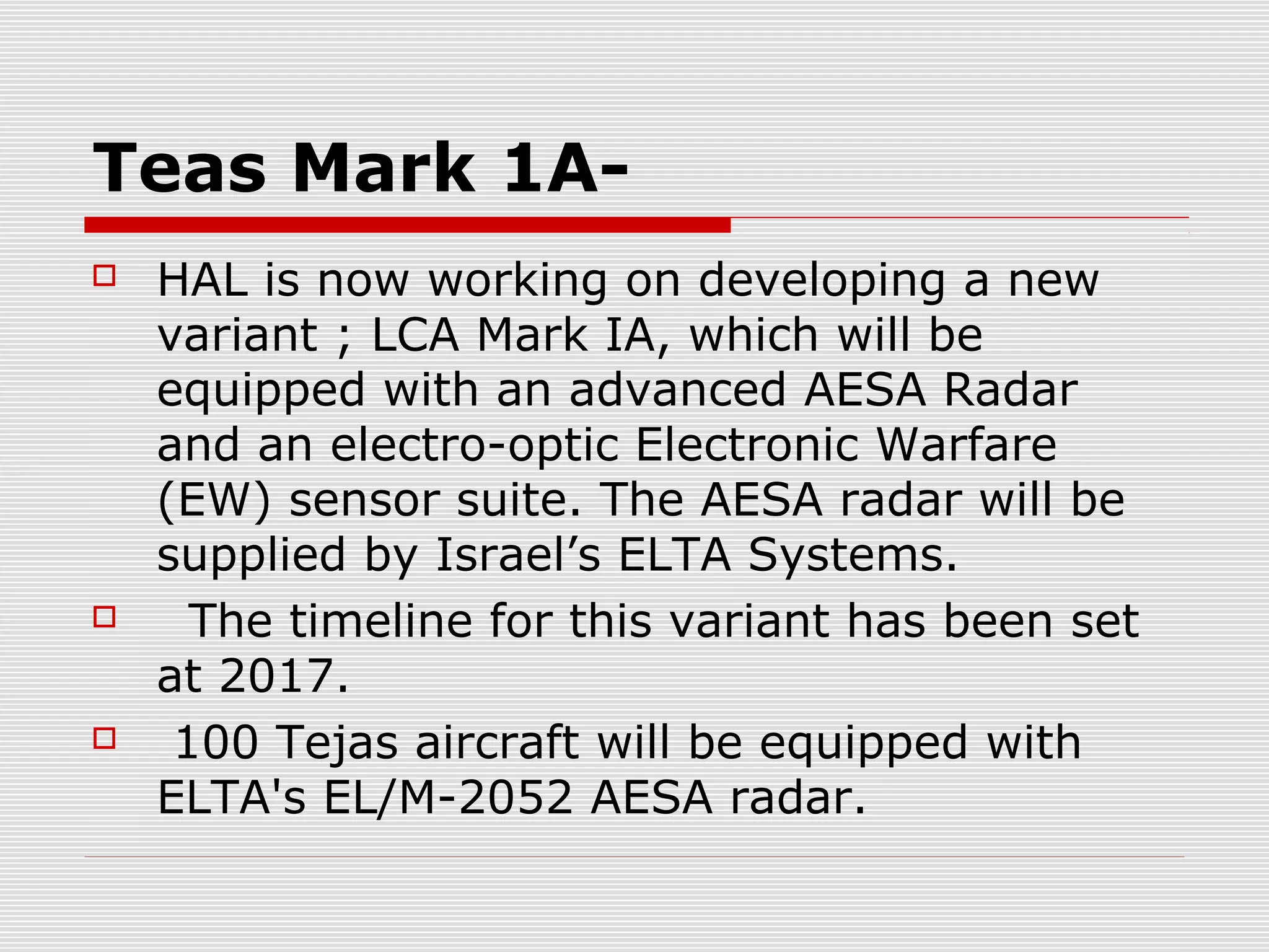 Tejas light combat aircraft | PPT