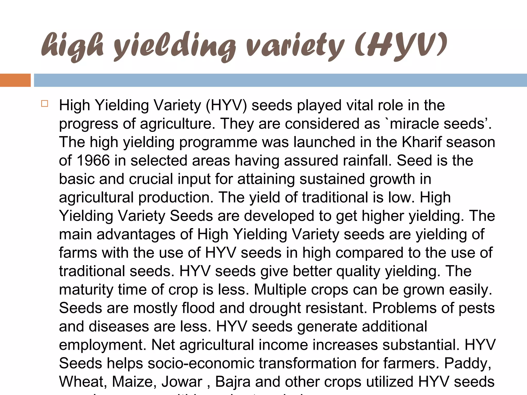 USING BETTER SEEDS | PPT